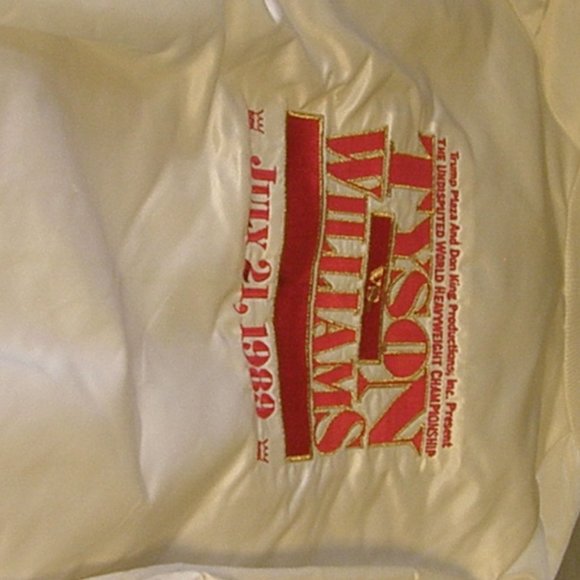 Jackets & Coats | Vintage Piece Of History Tyson Vs Williams White ...